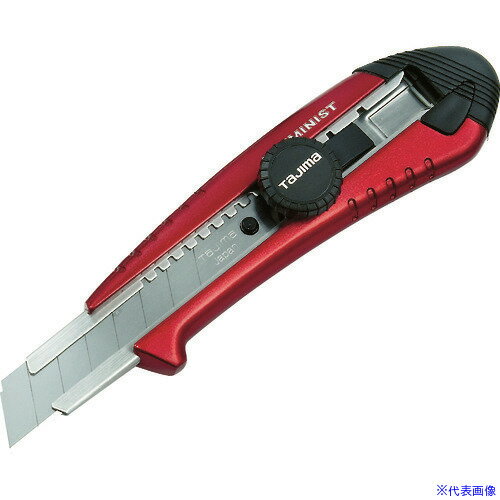 オレンジブック トラスコ中山　TRUSCOタジマ カッターナイフ ネジプロLアルミニスト メタリックレッド 〔品番:ACL501R〕[ 注番:8134720]特長●強力ネジ式ロックです。●ボディ内に2枚の替刃を内蔵できます。●重厚感があり、...