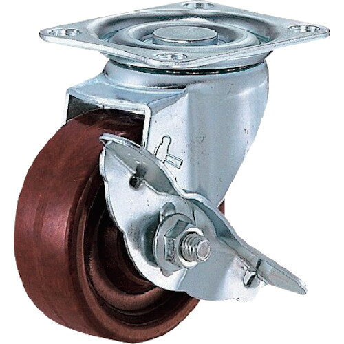 オレンジブック トラスコ中山　TRUSCOハンマー 旋回式フェノール車輪(ローラーベアリング)65mm ストッパー付 〔品番:413SPB65〕[ 注番:8140563]特長●荷重に対する抵抗力が大きく、旋回もスムーズな代表的なキャスターで...