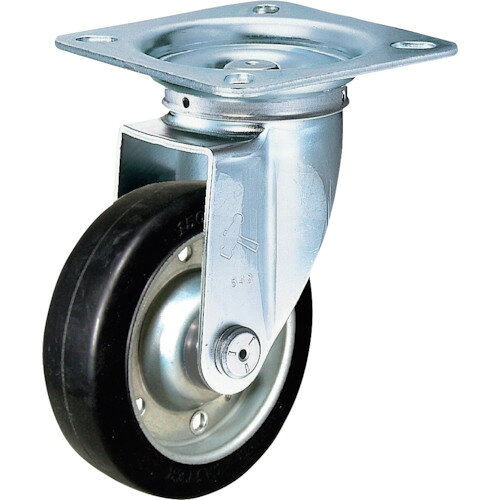 オレンジブック トラスコ中山　TRUSCOハンマー 旋回式ゴム車輪(ワイドタイプ)100mm 〔品番:400SWR100〕[ 注番:8142275]特長●荷重に対する抵抗力が大きく、旋回もスムーズな高品質な大型キャスターです。用途●取付け座...
