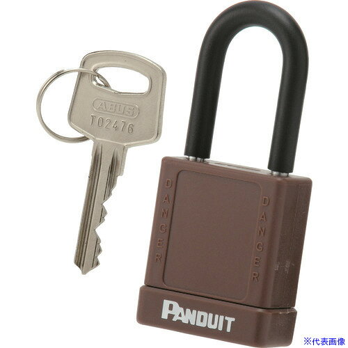 オレンジブック トラスコ中山　TRUSCOPANDUIT ロックアウト用非電導性パドロック 茶 〔品番:PSL8BR〕[ 注番:8146553]特長●安全性が高いダブルロックで6ピンシリンダーです。●完全にロックするまで鍵が抜けないので、未...