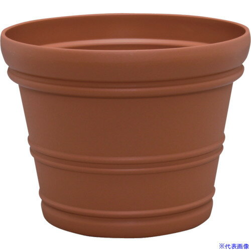 オレンジブック トラスコ中山　TRUSCOIRIS 199980 バレンシアポット ブラウン 20号 〔品番:146628〕[ 注番:8178466]特長●イタリア製陶器鉢（テラコッタ）風のデザインを取り入れました。●専用スノコが付いていま...