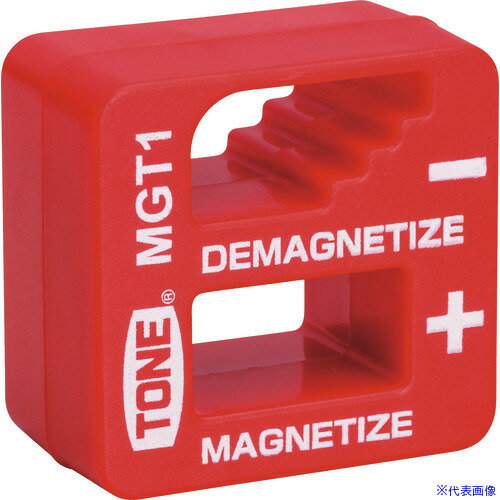 オレンジブック トラスコ中山　TRUSCOTONE マグネタイザー 〔品番:MGT1〕[ 注番:8183695]特長●ドライバー、六角レンチなどの先端部を本体に差し込み、擦るだけで着磁・脱磁が可能です。●＋の部分で擦ると磁化、−の部分で擦る...