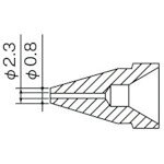 オレンジブック トラスコ中山　TRUSCO白光 ノズル 0.8MM 〔品番:N6107〕[ 注番:8184552]特長仕様●内径(mm)：0.8●外径(mm)：2.3仕様2●白光　ノズル　0.8MM●適用吸取器：FR-301、FR-410材...
