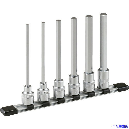 オレンジブック トラスコ中山　TRUSCOTONE 超ロングヘキサゴンソケットセット(ホルダー付) 6pcs 〔品番:HH406LL〕[ 注番:8188722]特長●ソケットの取り外しが容易なアルミタイプのソケットホルダで作業効率がアップし...
