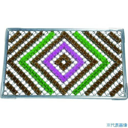オレンジブック トラスコ中山　TRUSCOジポン コンビマット 小 〔品番:10001〕[ 注番:8188879]特長●靴底に付いた泥、砂、雪を落とすのに最適です。●密度の高いブラシを使用しているため、靴底に付いた泥、砂をしっかり落とすこと...