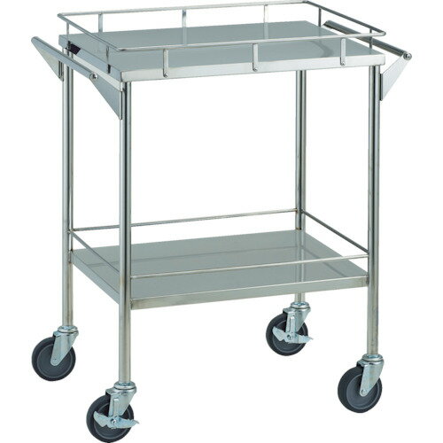 オレンジブック トラスコ中山　TRUSCOTRUSCO ステンレスワゴン SUS304ワゴン 上下手摺付 両ハンドル 600X450 〔品番:SCW4B〕[ 注番:8189448]特長●清潔で堅牢なSUS304製溶接一体構造ワゴンです。用途...