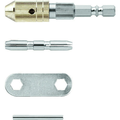 オレンジブック トラスコ中山　TRUSCOTRUSCO 電動用精密ドリルチャック 0.1〜3.2mm コレット2個付 〔品番:TDPV3.2〕[ 注番:8191377]特長●充電ドライバーに装着できる精密ドリルチャックです。●細かなサイズの...