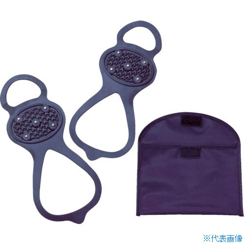 オレンジブック トラスコ中山　TRUSCOコンパル アイス・すべらな〜いL(2個入り+収納袋付) 〔品番:024449〕[ 注番:8193271]特長●5本のスパイクピンで凍結・圧雪路面にしっかり食い込みます。●ワンタッチで靴に装着できます...