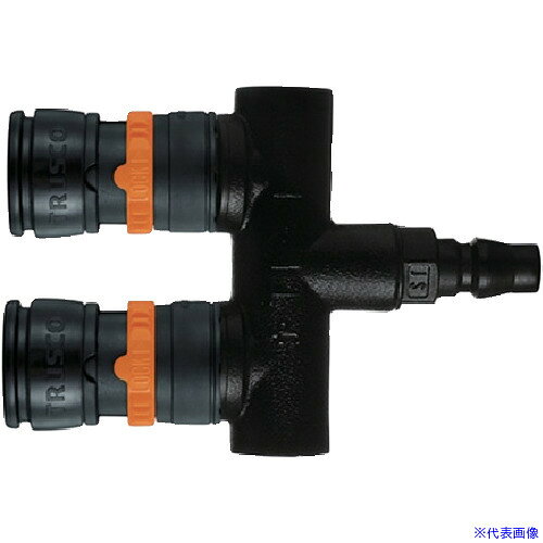 オレンジブック トラスコ中山　TRUSCOTRUSCO 樹脂継手ソケット 2分岐配管用 〔品番:TRSL1NR〕[ 注番:8195077]特長●ツインタイプは、1本の配管を2分岐に拡張する製品です。1つの流体供給源から2〜3つのエアツールを...