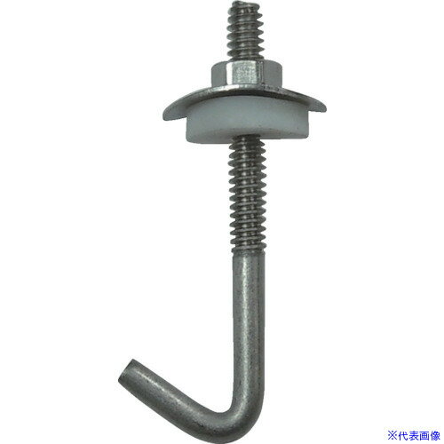 オレンジブック トラスコ中山　TRUSCODAIDOHANT ステンレス フックボルトセット 3/16×38 (10個入) 〔品番:10102267〕[ 注番:8218490]特長●アングルに引っ掛けて波板をガッチリ固定できます。用途●カー...
