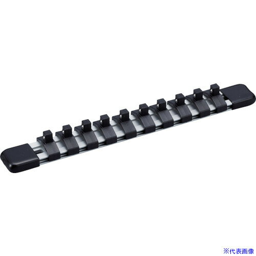 オレンジブック トラスコ中山　TRUSCOTONE ソケットホルダー(アルミタイプ) 差込角6.35mm 差込数10 〔品番:SH1210〕[ 注番:8219003]特長●ソケット、ジョイント類をすっきり整理することができるアルミレールのソ...