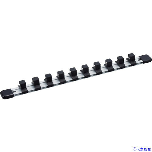 オレンジブック トラスコ中山　TRUSCOTONE ソケットホルダー(アルミタイプ) 差込角12.7mm 差込数10 〔品番:SH1410〕[ 注番:8219010]特長●ソケット、ジョイント類をすっきり整理することができるアルミレールのソ...