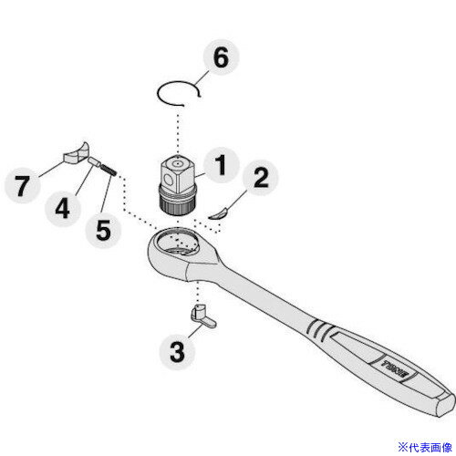 オレンジブック トラスコ中山　TRUSCOTONE ラチェットハンドル用リペアキット 適合機種RH3CHS、RH3CH 〔品番:RKRH3CH〕[ 注番:8219637]特長●ラチェットハンドル用リペアキットです。仕様●適合機種：RH3CH...