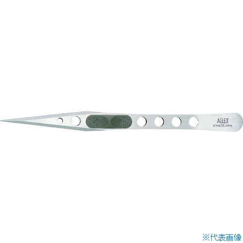 オレンジブック トラスコ中山　TRUSCOALLEX ピンセット P−1P(プレーン) 〔品番:21101〕[ 注番:8248277]特長●先端をスキ加工で薄くすることにより、細かい作業に最適です。●エラストマーグリップ付で、指先の滑りを防...