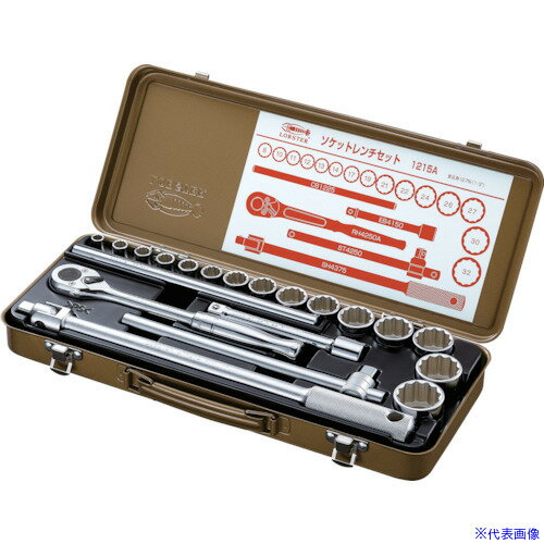オレンジブック トラスコ中山　TRUSCOロブテックス ソケットレンチセット 差込角12.7mm 12角 〔品番:1215A〕[ 注番:8264494]特長●使用頻度の高いもので構成されバリエーションも豊富です。●セットの収納ケースはメタル...
