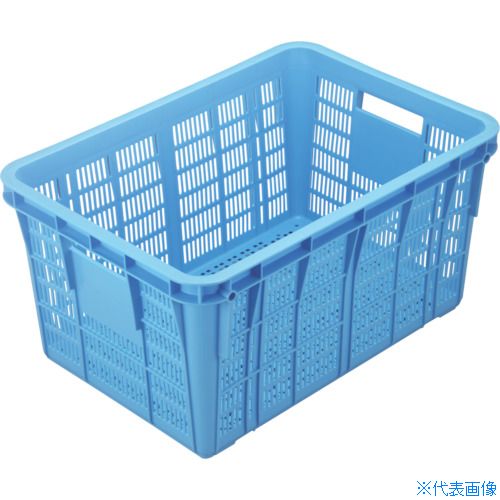 オレンジブック トラスコ中山　TRUSCORISU メッシュコンテナ 129785 プラスケットNo.750本体75L 青 〔品番:NO750〕[ 注番:8283947]特長●スタッキング金具付きもあります。●スタッキング金具操作によるスタ...