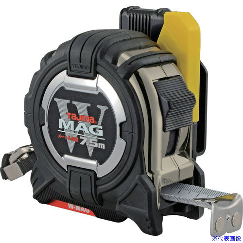 オレンジブック トラスコ中山　TRUSCOタジマ セフG3ゴールドダブルマグ25 7.5m メートル目盛 〔品番:CWM3S2575〕[ 注番:8284003]特長●鉄骨にガッチリと吸着する「マグ爪」を採用しています。●本体下部にも強力ネオ...