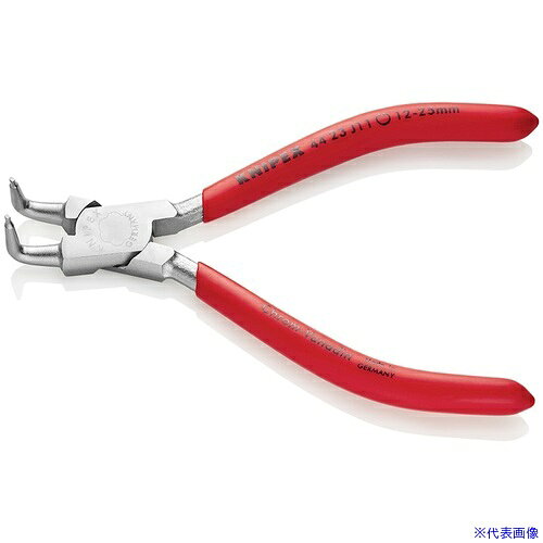 オレンジブック トラスコ中山　TRUSCOKNIPEX 穴用スナップリングプライヤー90度 クロムメッキ 〔品番:4423J11〕[ 注番:8314558]特長●穴用スナップリングの取り付け、取り外しに適しています。●鍛造により大変頑丈です...