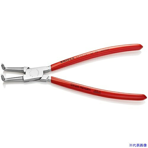オレンジブック トラスコ中山　TRUSCOKNIPEX 穴用スナップリングプライヤー90度 クロムメッキ 〔品番:4423J31〕[ 注番:8314560]特長●穴用スナップリングの取り付け、取り外しに適しています。●鍛造により大変頑丈です...