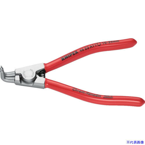 オレンジブック トラスコ中山　TRUSCOKNIPEX 軸用スナップリングプライヤー 先端90° クロムメッキ 〔品番:4623A11〕[ 注番:8314562]特長●軸用スナップリングの取り付け、取り外しに適しています。●鍛造により大変頑...