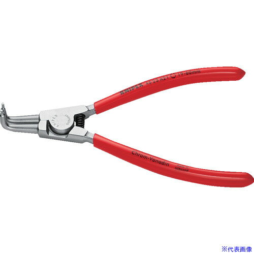オレンジブック トラスコ中山　TRUSCOKNIPEX 軸用スナップリングプライヤー 先端90° クロムメッキ 〔品番:4623A21〕[ 注番:8314563]特長●軸用スナップリングの取り付け、取り外しに適しています。●鍛造により大変頑...