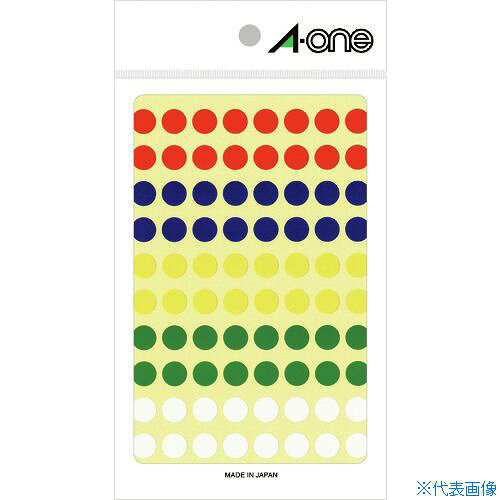 オレンジブック トラスコ中山　TRUSCO3M エーワン[[TM上]] カラーラベル9mm丸 アソート (11枚入) 〔品番:07014〕[ 注番:8355110]特長●豊富なカラーで識別に便利な丸型のラベルです。用途●シートサイズ90mm...