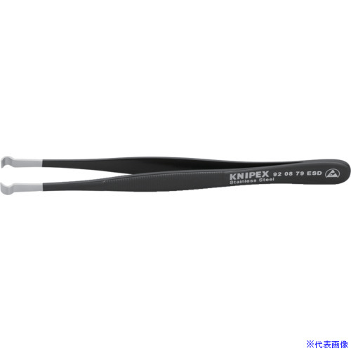 オレンジブック トラスコ中山　TRUSCOKNIPEX 9208−79ESD 精密ピンセット 120MM 〔品番:920879ESD〕[ 注番:8355155]特長●先端は無反射で静電気対策加工されています。●最適に保持できるように、グリッ...