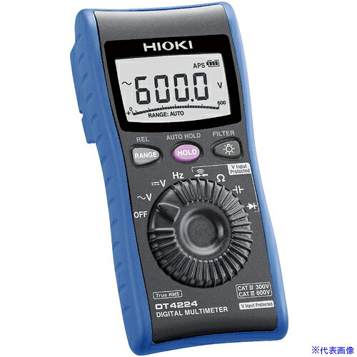 オレンジブック トラスコ中山　TRUSCOHIOKI デジタルマルチメータ DT4224 〔品番:DT4224〕[ 注番:8358278]特長●電圧誤入力保護機能(ブレーカトリップレス)で誤入力による停電、火傷事故を防止します。。●1mの落...