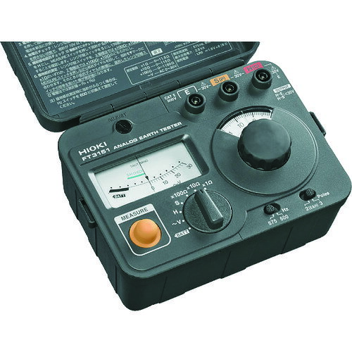 オレンジブック トラスコ中山　TRUSCOHIOKI 接地抵抗計 FT3151 〔品番:FT3151〕[ 注番:8358283]特長●ダイヤル式のアナログ接地抵抗計です。●A〜D種（3極法）、D種（2極法）の測定に対応しています。●JIS、...