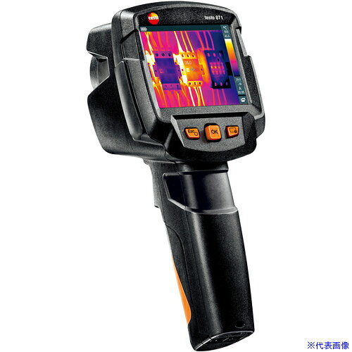 オレンジブック トラスコ中山　TRUSCOTESTO 赤外線サーモグラフィ testo 871 〔品番:TESTO871〕[ 注番:8361327]特長●モバイル機器からサーモグラフィの遠隔操作が可能です。●熱画像の撮影が可能です。●可視カ...