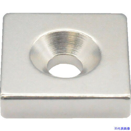 オレンジブック トラスコ中山　TRUSCOTRUSCO ネオジム角形磁石 皿ねじ穴付 25mmX25mmX6mm M6 1個入 〔品番:T25K06M6〕[ 注番:8364804]特長●磁力の強いネオジム磁石です。用途●センサーやモーター部...