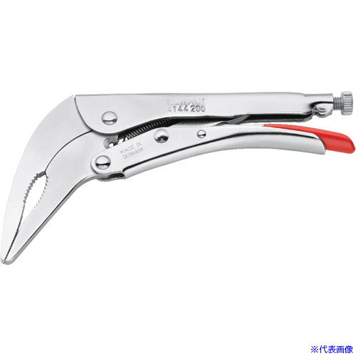 オレンジブック トラスコ中山　TRUSCOKNIPEX ロングノーズグリッププライヤー 200mm 〔品番:4144200〕[ 注番:8368966]特長●高負荷に耐え、丸材、平材など様々な形状のワークを確実に保持します。●長細いアゴで挟む...