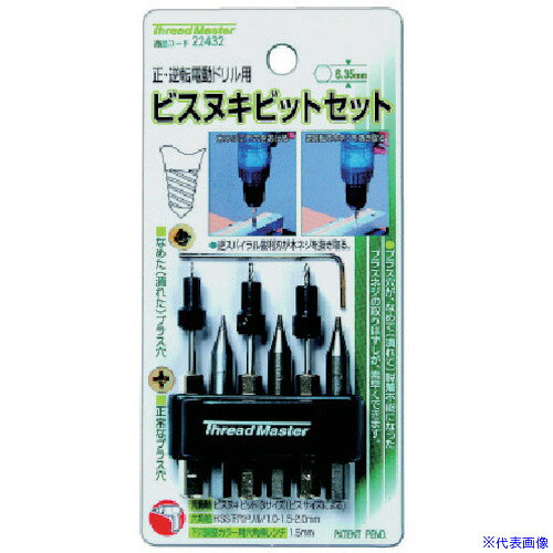 オレンジブック トラスコ中山　TRUSCORELIEF ストッパー付六角軸下穴ドリルセット 〔品番:22432〕[ 注番:8374093]特長●つぶれたネジの取り外しができます。●特許取得商品です。用途●つぶれた(なめた)プラス穴ネジを素材...