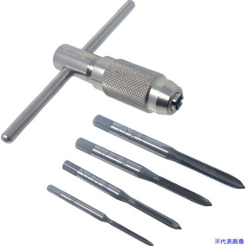 オレンジブック トラスコ中山　TRUSCOENGINEER タップセット 〔品番:TT03〕[ 注番:8375655]特長●T型ハンドルと4種タップがついたセットです。用途●一般止まり穴加工用。仕様●呼び寸法：M2、3、4、5●ピッチ(mm...