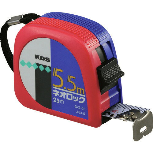 オレンジブック トラスコ中山　TRUSCOKDS コンベックス ネオロック25巾(角型) 5.5m 〔品番:KS2555B〕[ 注番:8511143]特長●内法測定に便利な寸法入り角型ケースです。●手にフィットし滑りにくい形状を採用していま...