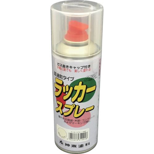オレンジブック トラスコ中山　TRUSCOシントー ラッカースプレー クリヤー 300ML 〔品番:31010.3〕[ 注番:8511905]特長●ソフトな霧でつやが有り、乾きが早く、強靭な塗膜です。●耐候性に優れています。用途●鉄用、屋外...