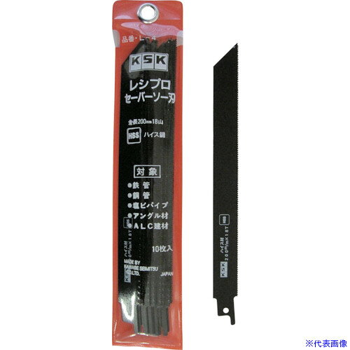 オレンジブック トラスコ中山　TRUSCOKSK セイバーソーブレード 鉄工用 (10枚入) 〔品番:L4〕[ 注番:8524162]特長●あらゆる鉄製成形品の切断に対応でき、特に粉じんや火花の発生が少ないため、室内リフォーム作業やリサイク...