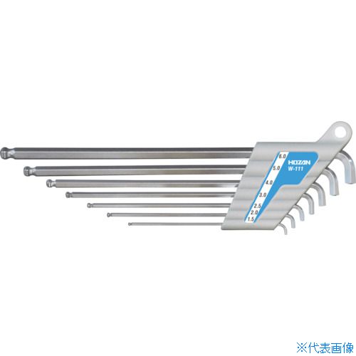 オレンジブック トラスコ中山　TRUSCOHOZAN ボールポイントレンチセット 〔品番:W111〕[ 注番:8533130]特長●取りまわしやすい首下ショートタイプです。●素材は厳選された特殊合金鋼で、表面はハードクロムメッキ仕上げです。...