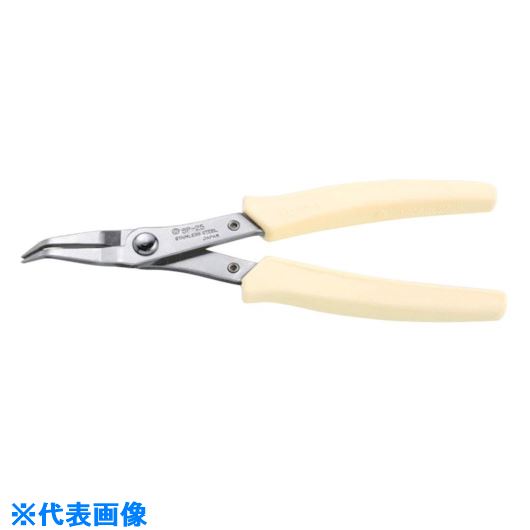 オレンジブック トラスコ中山　TRUSCOスリーピークス ステンレス製先曲リードペンチ(バネ付) 145mm 〔品番:SP25〕[ 注番:8535038]特長●ステンレス製です。●先端角度45℃です。●先端ギザ付です。●連続作業が楽なキック...