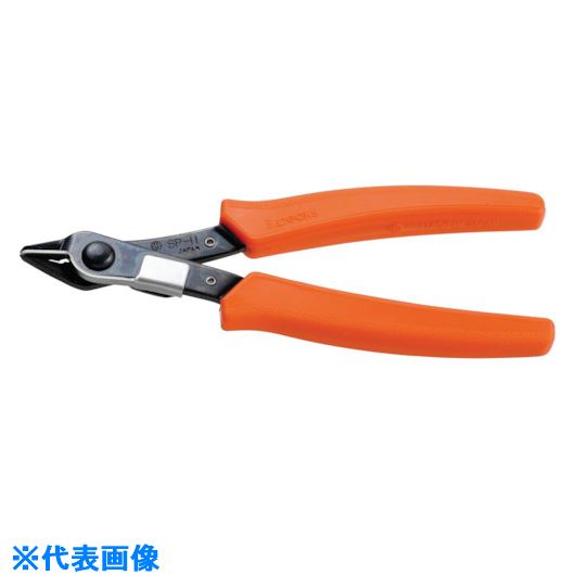 オレンジブック トラスコ中山　TRUSCOスリーピークス ニッパ(リードストッパー付・バネ付) 125mm 〔品番:SP11〕[ 注番:8535154]特長●切れ端飛散防止ストッパー付。●連続作業が楽なキックバネ付です。用途●細線の切断に。...