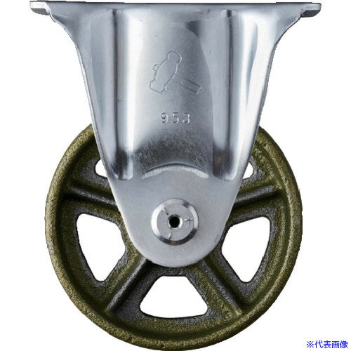 オレンジブック トラスコ中山　TRUSCOハンマー プレート式固定鋳物キャスター 100径 Sシリーズ 〔品番:420SRC100〕[ 注番:8549715]特長●旋回式キャスターの420S／413Sと併用できる固定式キャスターです。●工場...