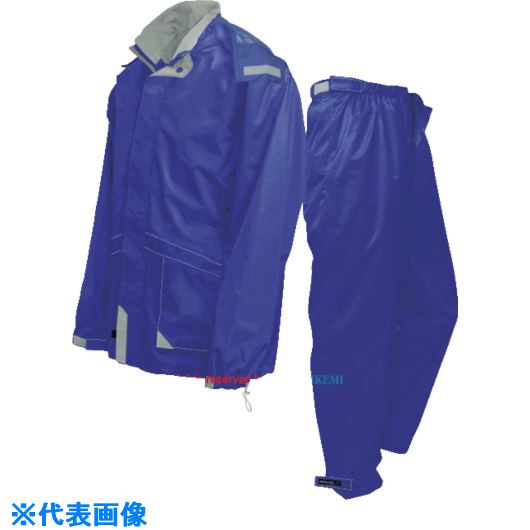 オレンジブック トラスコ中山　TRUSCOトオケミ レインスーツ AMAYADORI−Air ブルーLL 〔品番:4611AIRBLLL〕[ 注番:8551644]特長●耐水圧10,000mm、透湿度12,000g／平方メートル・24hと高...