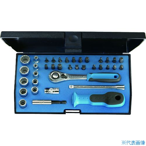オレンジブック トラスコ中山　TRUSCOGEDORE ビット・ソケットレンチ37点セット 差込角6.35mm 〔品番:1822373〕[ 注番:8553910]特長●ソケットは独自のユニットドライブ構造でナットやボルトと接する表面積が大き...