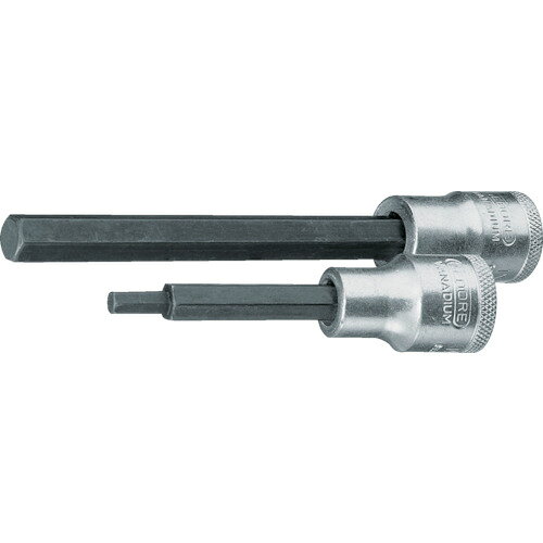 オレンジブック トラスコ中山　TRUSCOGEDORE ロングヘキサゴンビットソケット 1/2 14mm IN19L 〔品番:6158620〕[ 注番:8554537]特長●ローレット加工を施すことで、手回しでも手から滑り落ちにくいです。●...
