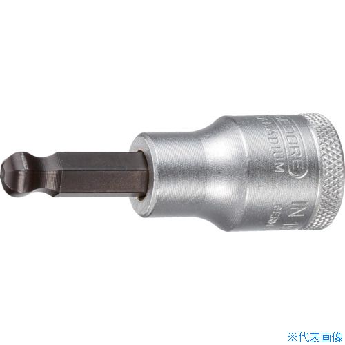 オレンジブック トラスコ中山　TRUSCOGEDORE ボールポイントヘキサゴンビットソケット IN19K 1/2 8mm 〔品番:2219379〕[ 注番:8554540]特長●ローレット加工を施すことで、手回しでも手から滑り落ちにくいで...