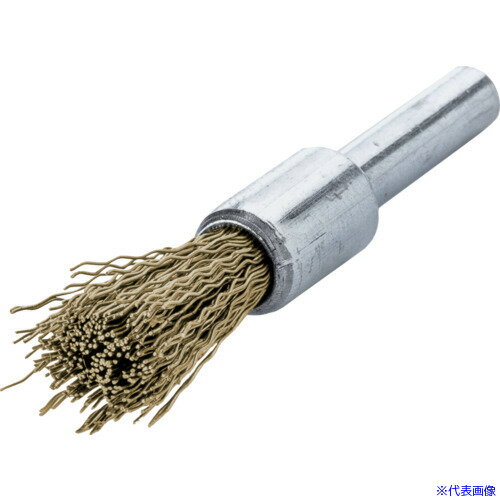 オレンジブック トラスコ中山　TRUSCOLESSMANN 軸付エンド型ブラシ 真鍮波線0.3 Φ12 〔品番:451561〕[ 注番:8556776]特長●電動工具等に容易に取付が可能です。●高品位の線材を使用しており、耐久性に優れ、長寿...