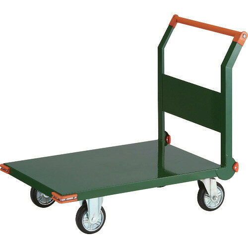 オレンジブック トラスコ中山　TRUSCOTRUSCO 鋼鉄製運搬車 800X450 ハンドル側自在車 〔品番:SH3R〕[ 注番:8564154]特長●ハンドルに樹脂グリップをつけたので握りやすいです。●グリップは後付ではなくハンドルにし...