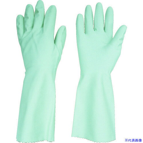 オレンジブック トラスコ中山　TRUSCOビニスター 塩化ビニール手袋 トワローブフルール中あつ手 グリーン M 〔品番:756M〕[ 注番:8571997]特長●塩化ビニール製で、天然ゴム製に比べて油や洗剤に強い手袋です。●裏植毛付きのた...