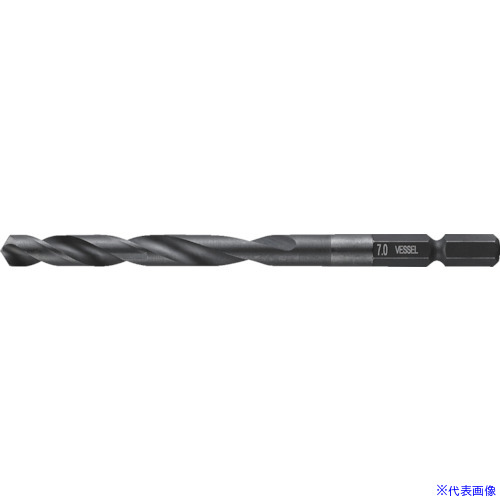 オレンジブック トラスコ中山　TRUSCOVESSEL 六角軸鉄工ドリル ケッサクドリル鉄工用KMD 7.0mm 〔品番:KMD7.0〕[ 注番:8590804]特長●先端から根元部分(シャンク側)に向かって、らせん(フルート)の角度が緩や...