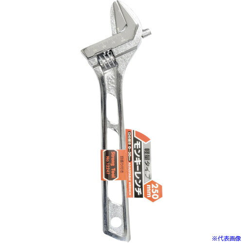 オレンジブック トラスコ中山　TRUSCOストロングツール　軽量タイプ　モンキレンチ　250mm　目盛り付（0−36mm） 〔品番:12247〕[ 注番:8592180]特長●通常のモンキレンチに比べて作業性に優れる軽量タイプです。用途●ボ...